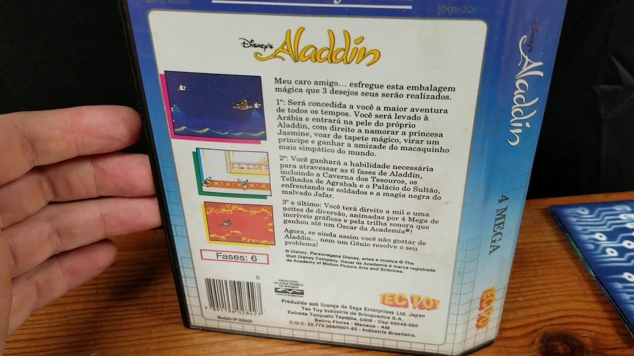 Aladdin Sega Master System Tec Toy Brazil - YouTube