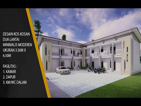 DESAIN KOS-KOSAN DENGAN DESAIN MINIMALIS MODEREN 2 LANTAI