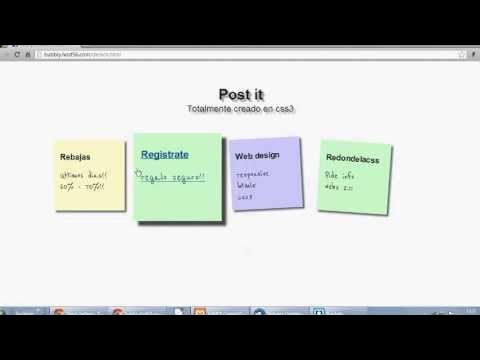 sticky notes with css3 - YouTube