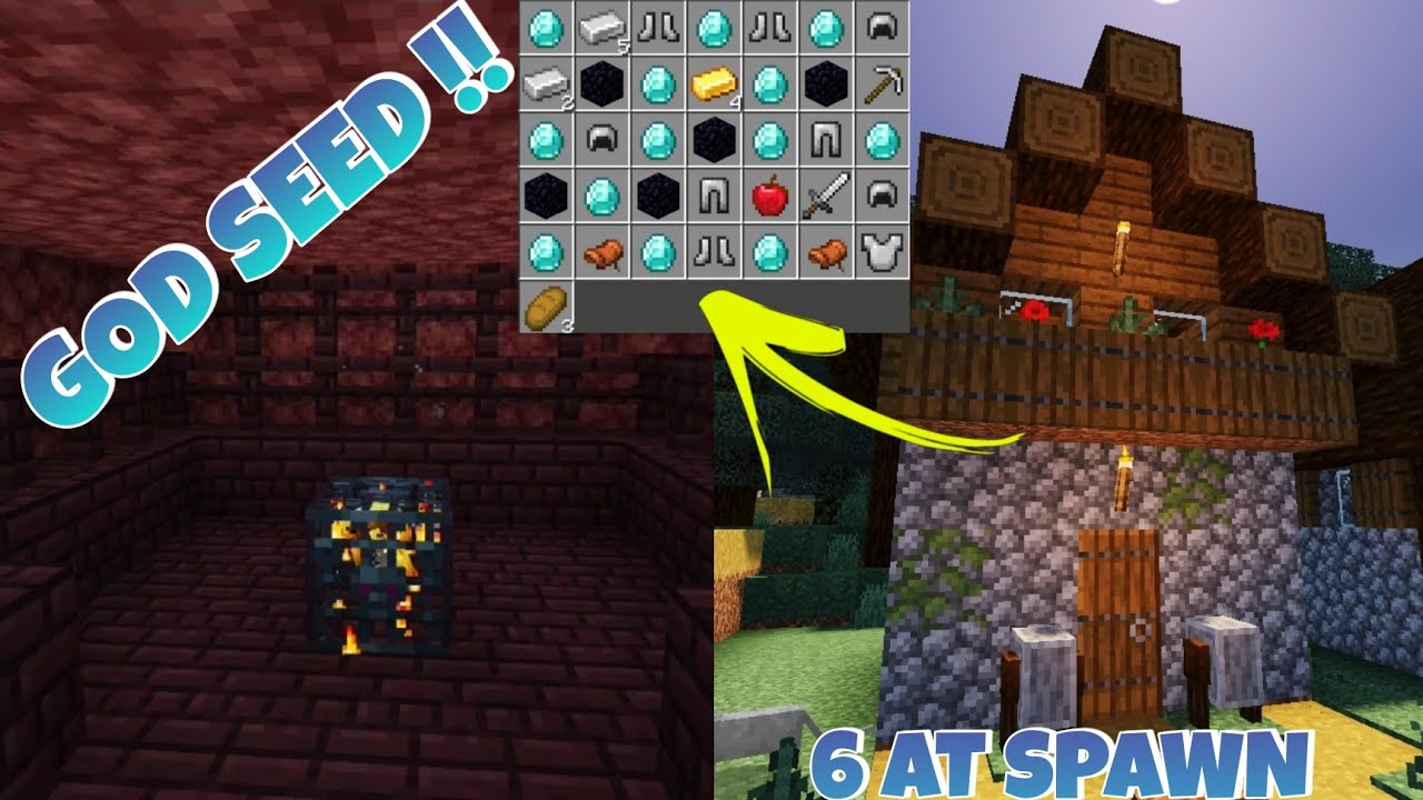 Amazing Six Blacksmiths Village Spawn With Epic Loot | Minecraft ...