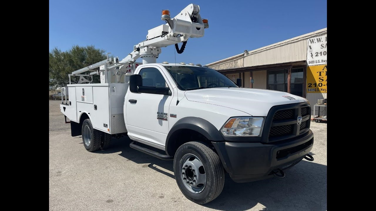 2016 RAM 4500 ALTEC AT235 DOUBLE KNUCKLE BOOM BUCKET TRUCK WALK AROUND ...