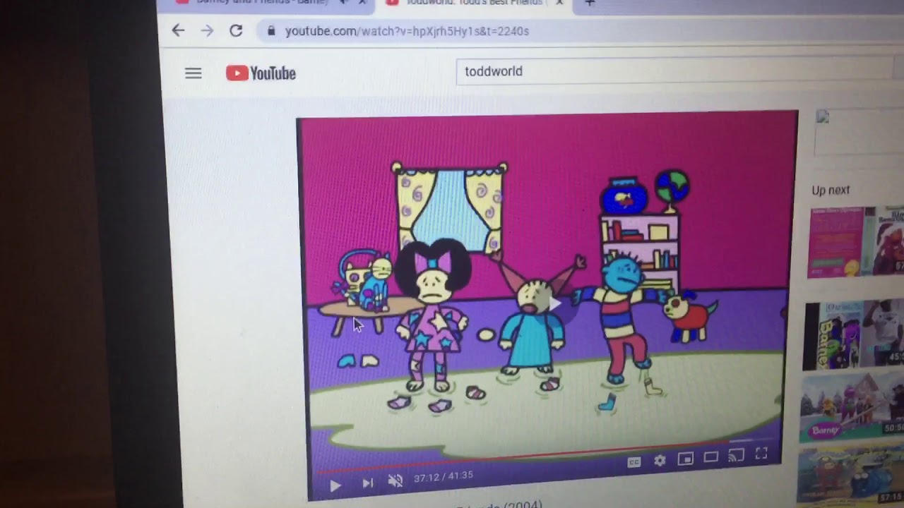 Toddworld falling down Barney crash tree - YouTube