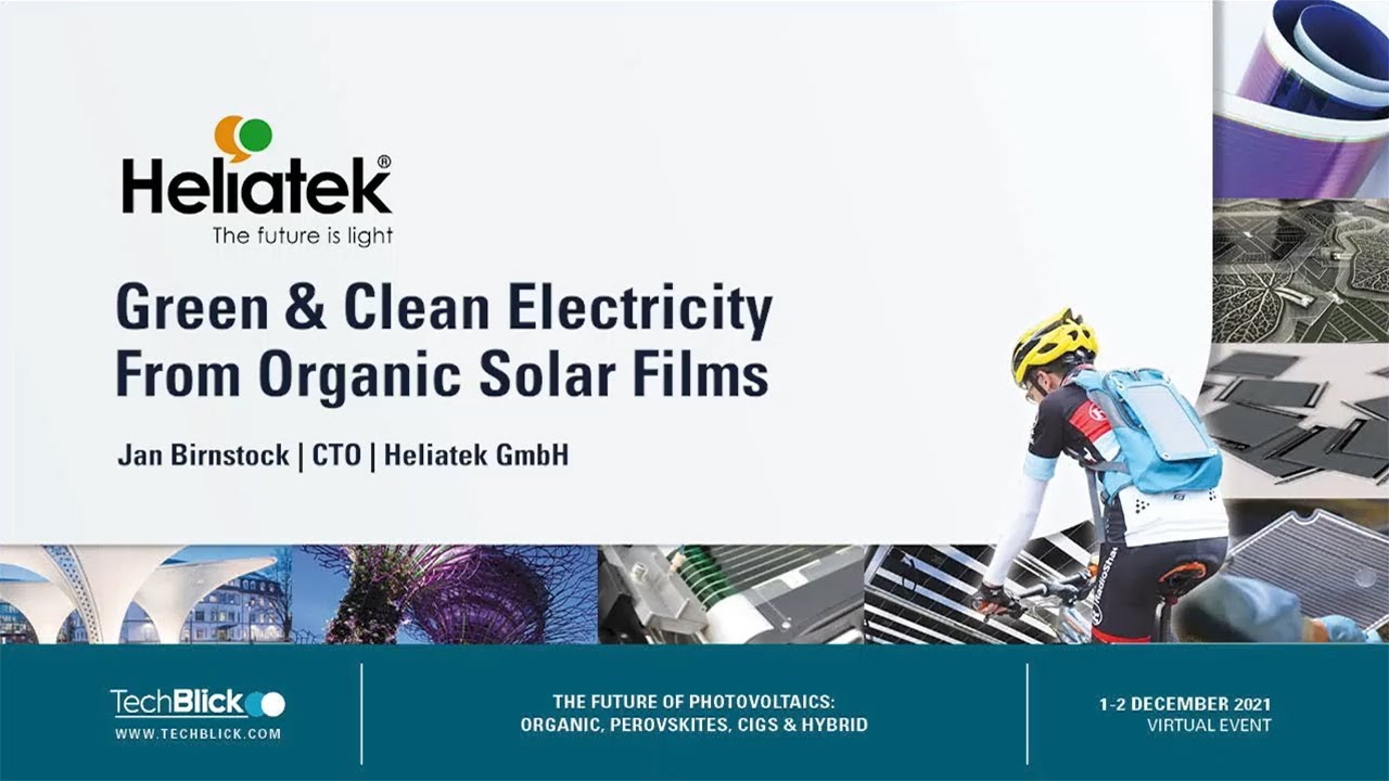 Heliatek | Green & Clean Electricity from Organic Solar Films - YouTube