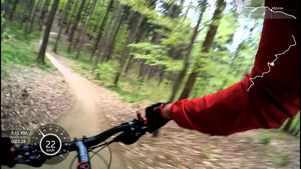 Singletrail Moravský kras, Jedovnice - červený trail Rakovecký (2016 ...