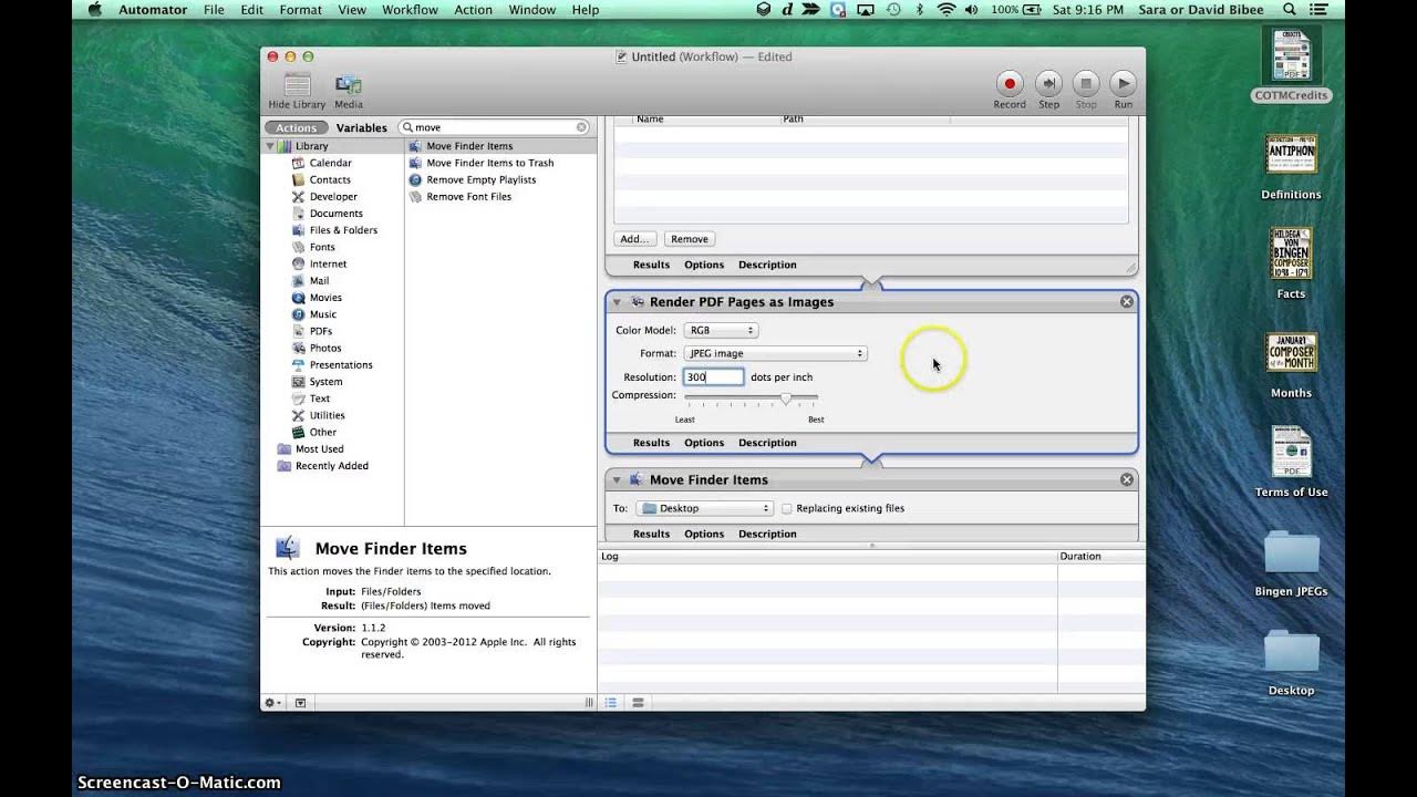Converting PDF to JPEG or other Image Formats using Automator for Mac - YouTube