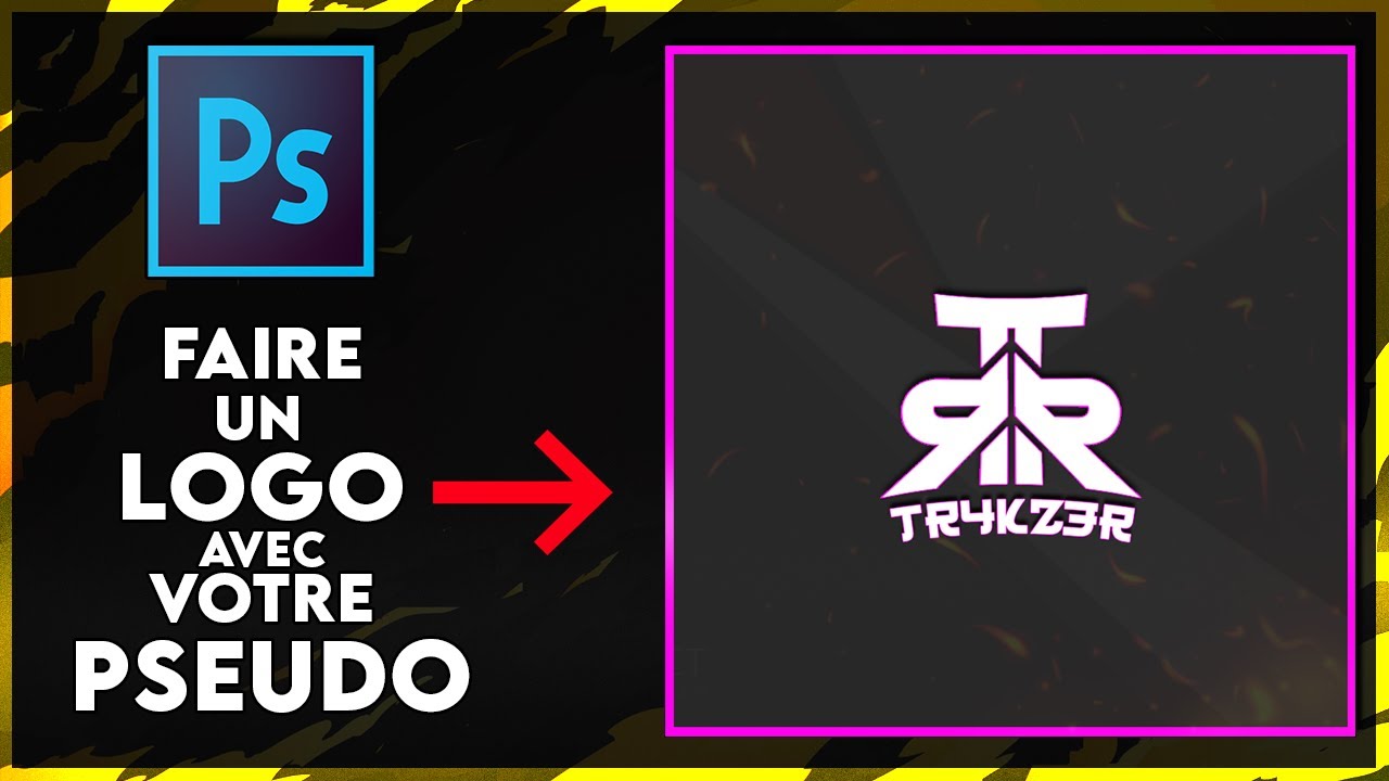 Tuto faire un LOGO avec votre PSEUDO - TUTO PHOTOSHOP 2022 - YouTube