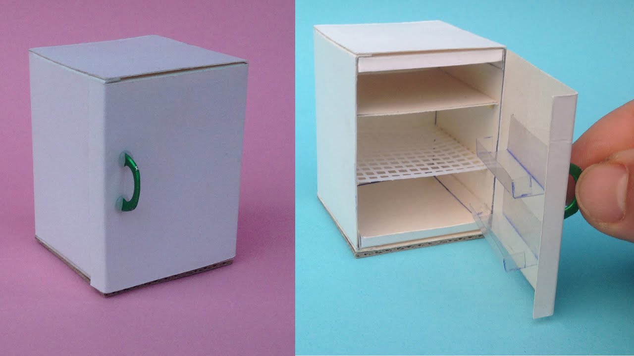 How to Make Mini Fridge With Paper _ Amazing DIY Mini Fridge - YouTube