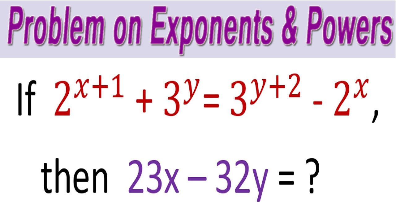 Problem on Exponents & Powers I Step by Step Process I Useful to all ...