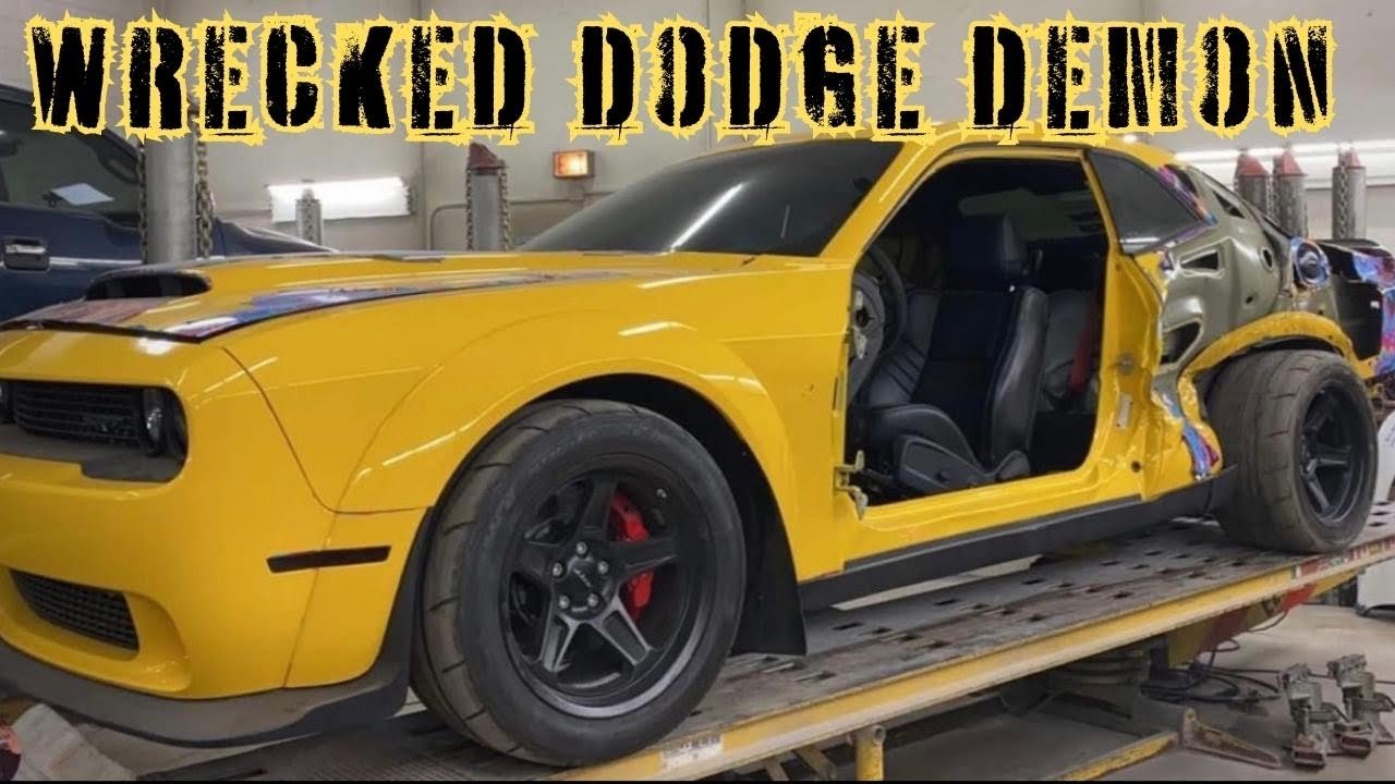 YELLOW WRECKED DODGE DEMON REBUILD UPDATE!! - YouTube