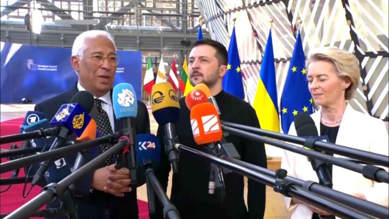 Zelensky and EU leaders moments ahead of emergency summit । Watch - YouTube