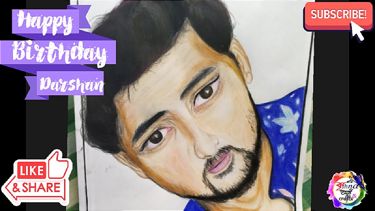Darshan Raval pencil colour Drawing —#darshanraval - YouTube