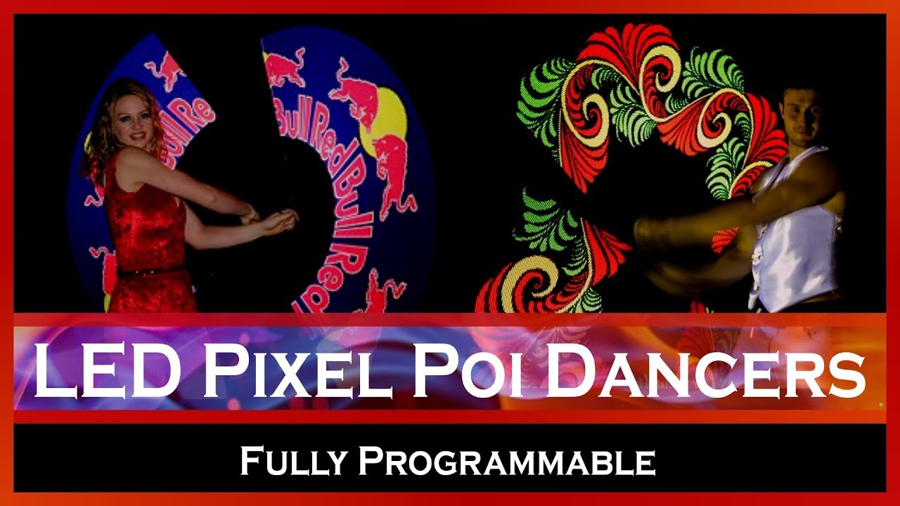 LED Pixel Dancers | Visual Poi - Programmable with Logos & Graphics ...