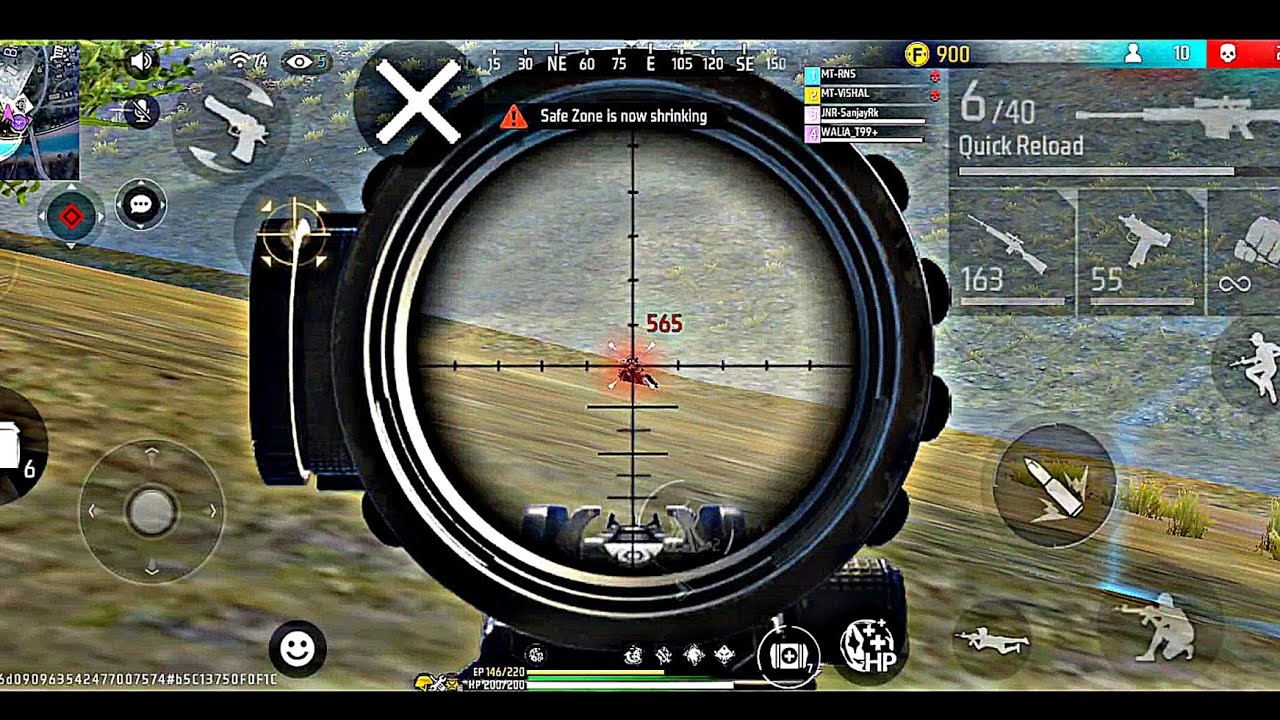 Sniper Gameplay || Tournament highlights || by SanjayRock FF #freefire ...