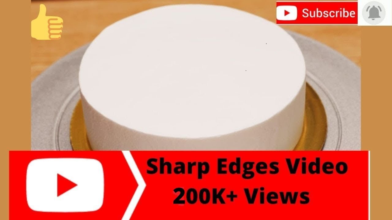 How To Get Perfect Sharp Edges On Whipped Cream Cake | Finishing ...