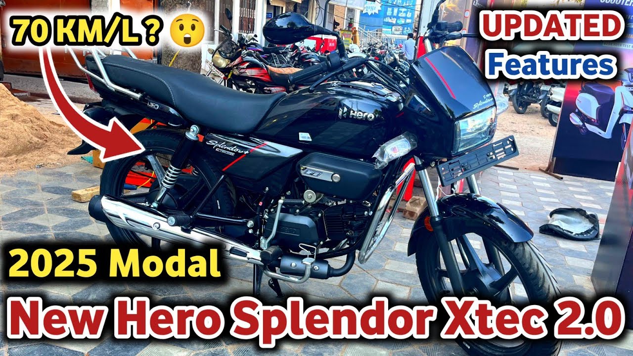 Hero Splendor + Xtec 2.0 New 2025 Modal | New Price & Features Of New ...