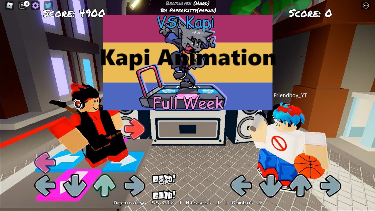 Funky Friday Roblox KAPI UPDATE w/ Kapi Animation - 8 & No Misses - All ...