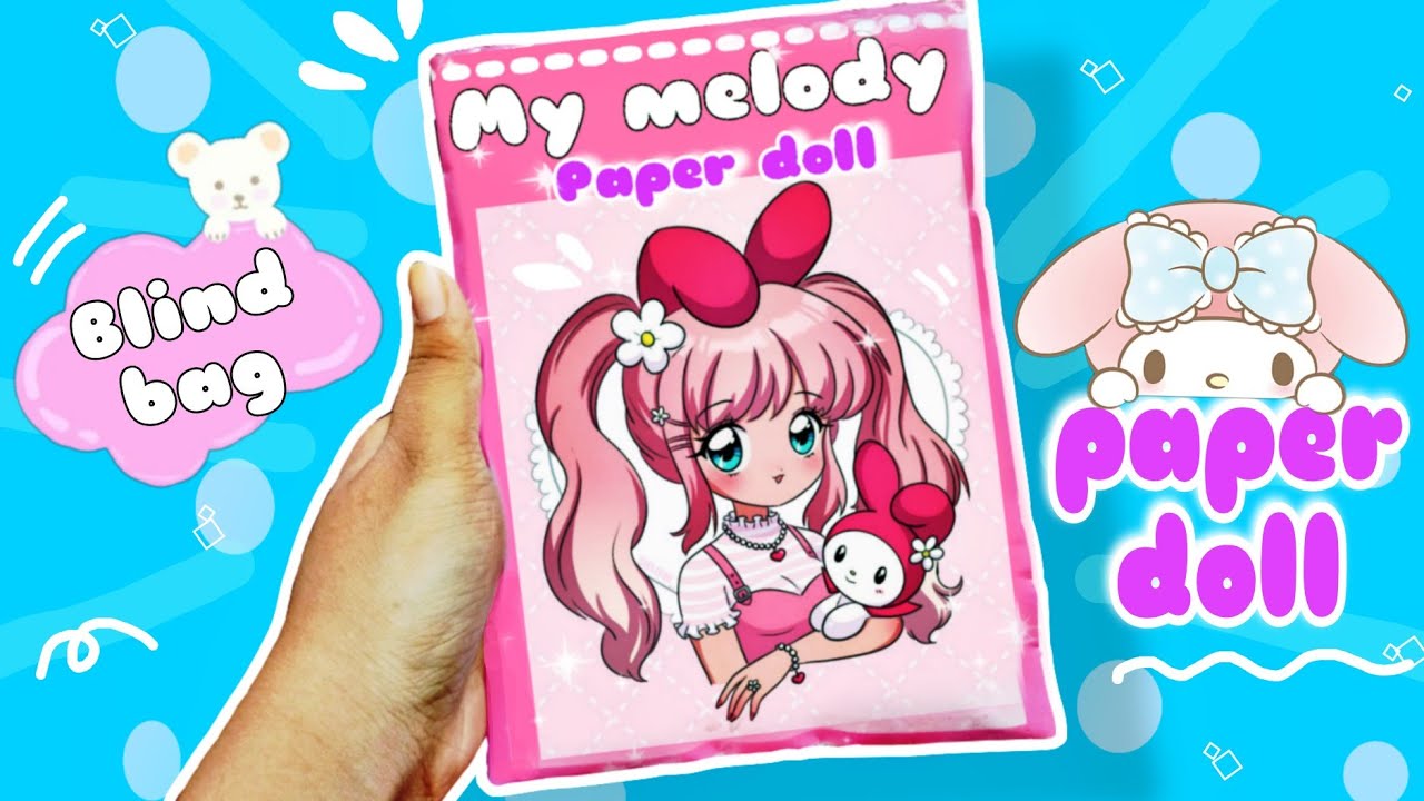 paper diy 💖My melody/Anime/Paper doll/Blind bag paper/ASMR - YouTube