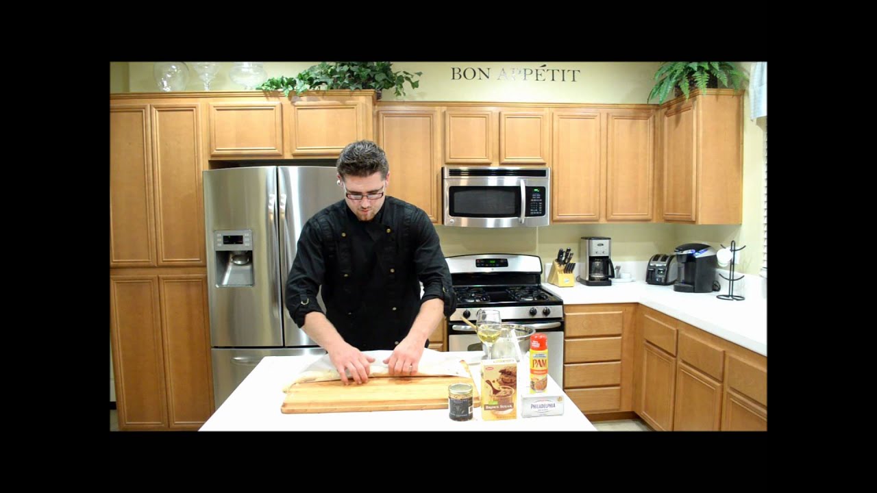 Chef Stroh cooking Apricot, Candied Almond and Blue Cheese Cinnamon ...