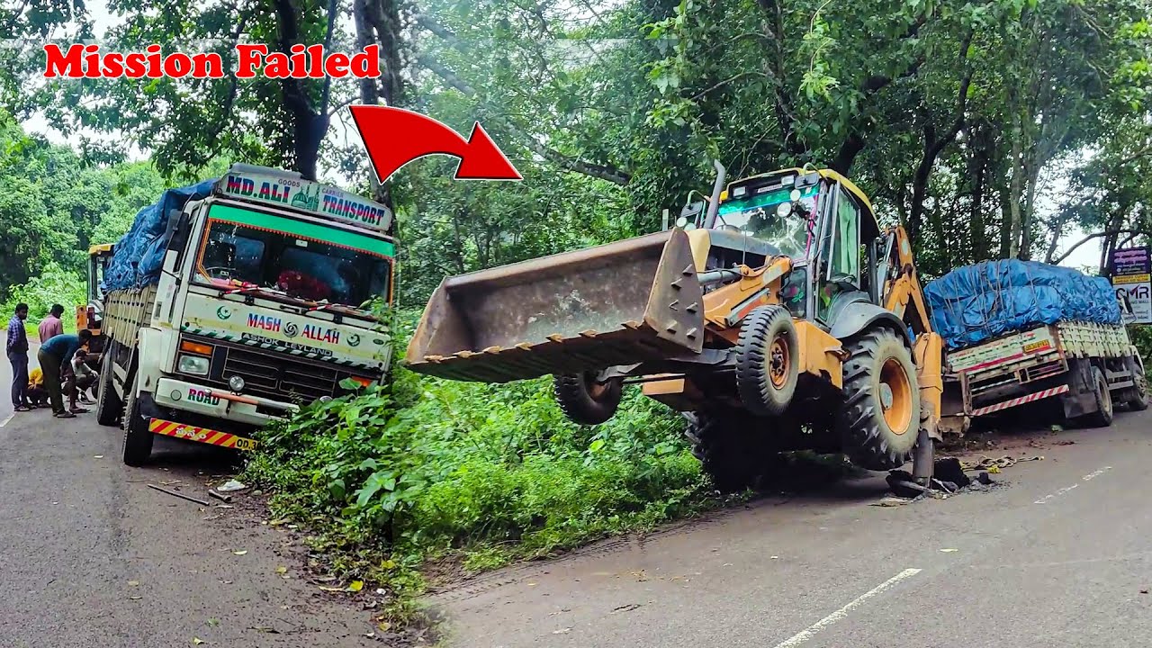 Mission Failed | Pulling Out a Load Truck Stuck in Mud | Lorry Truck ...