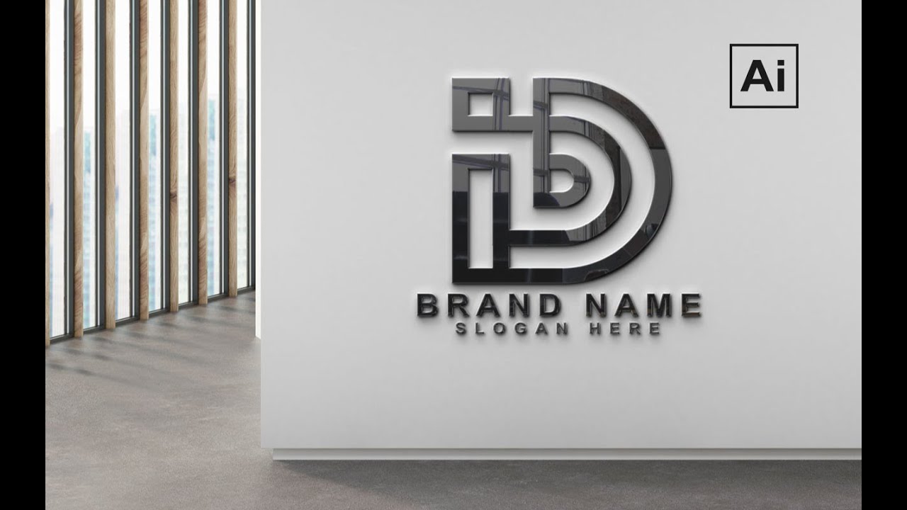 Logo Design Typography text D Logo Design in Illustrator || Adobe ...