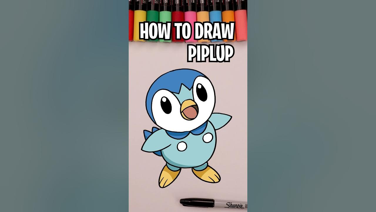How To Draw Piplup Pokemon - YouTube