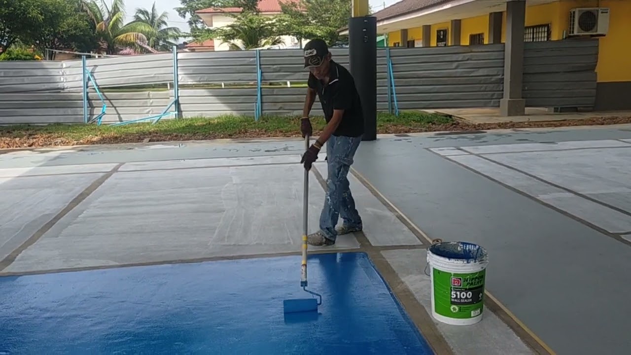 Mengecat lantai Dengan Cara Yang Benar - YouTube