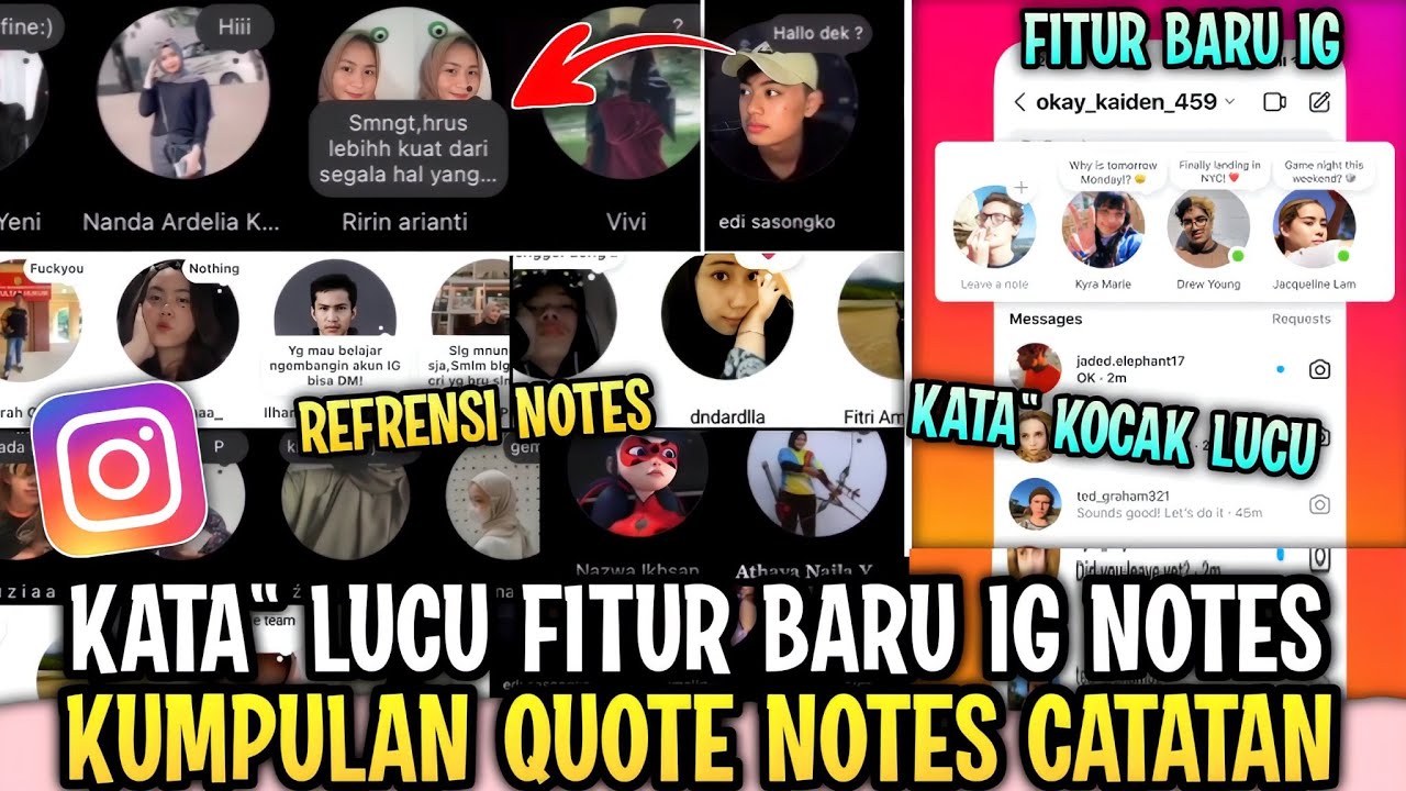 KUMPULAN KATA" FITUR BARU NOTES INSTAGRAM!!! QUOTE NOTES CATATAN DI IG ...