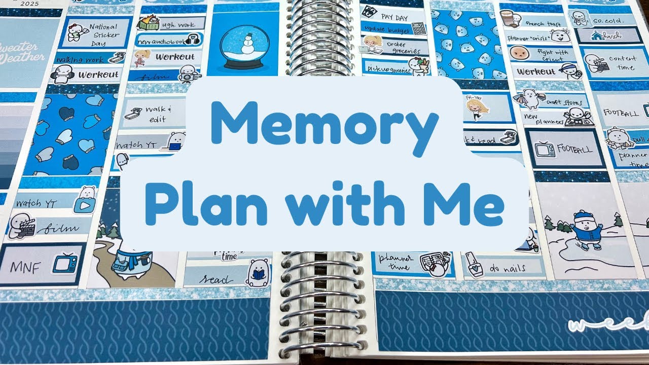 Memory Plan with Me // EC Vertical Life Planner // January 13th - 19th ...