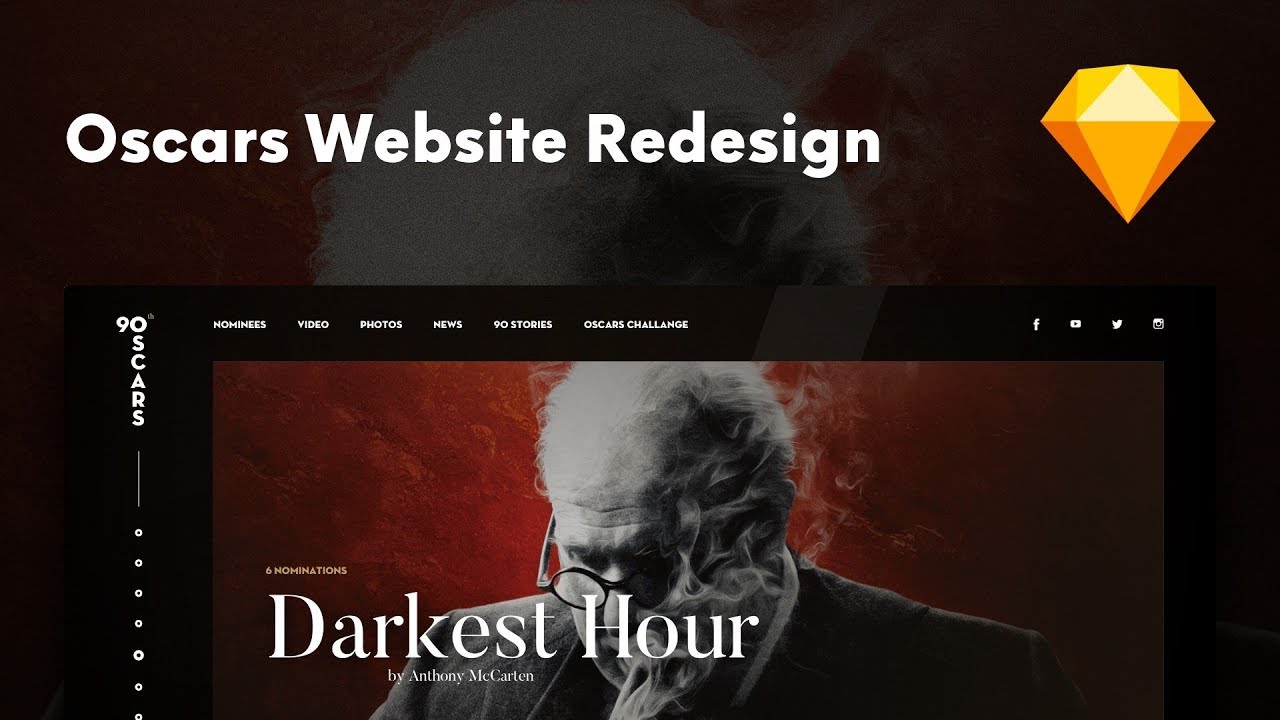 Oscars Website Redesign | 90th Academy Awards (UI Design Sketch #02 ...