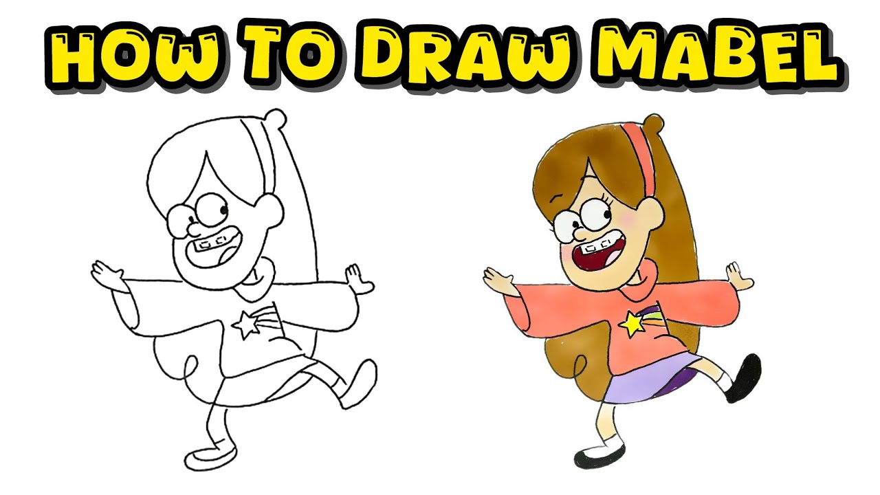 How to Draw Mabel Pines from Gravity Falls – Beginner's Guide to ...