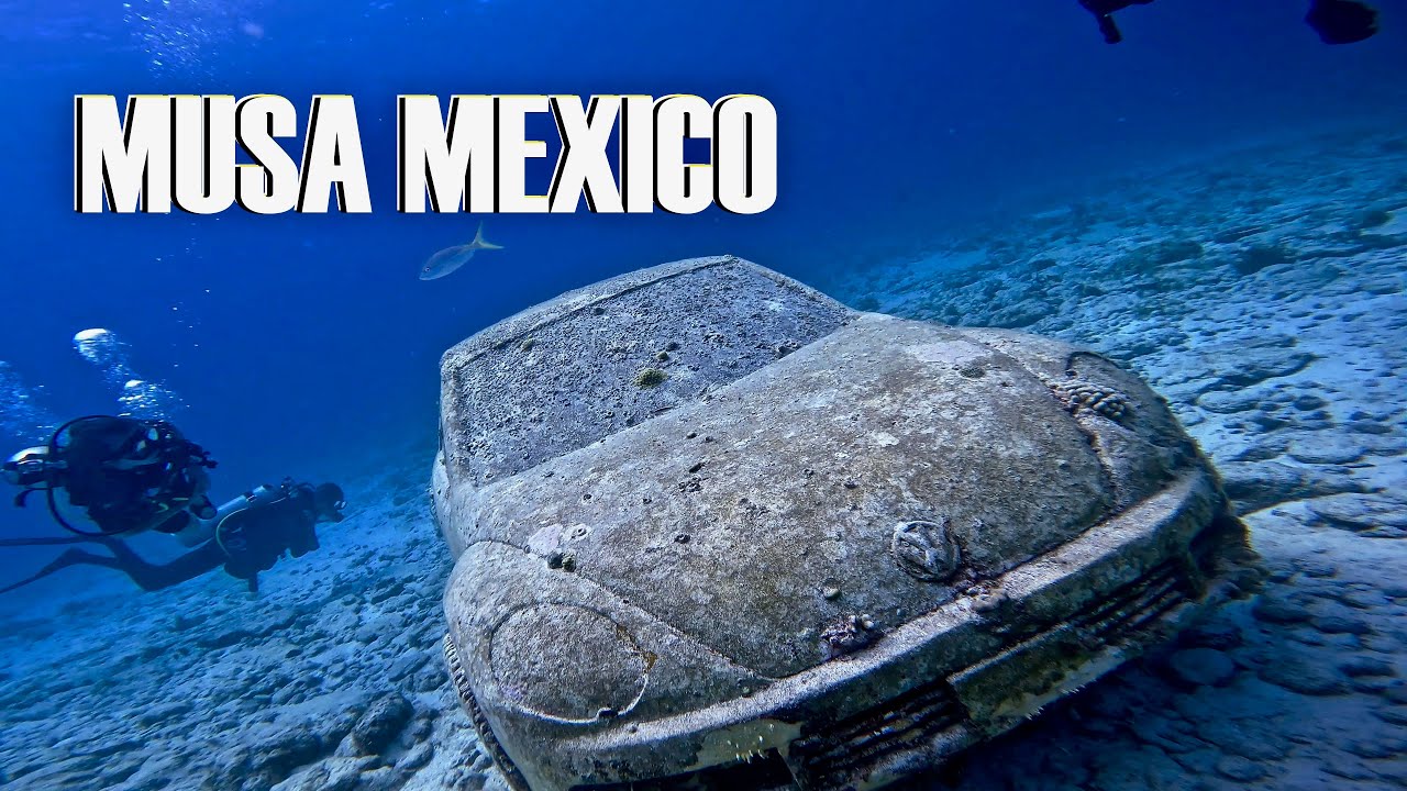 SCUBA DIVING UNDERWATER MUSEUM IN ISLA MUJERES, MEXICO *MUSA* - YouTube