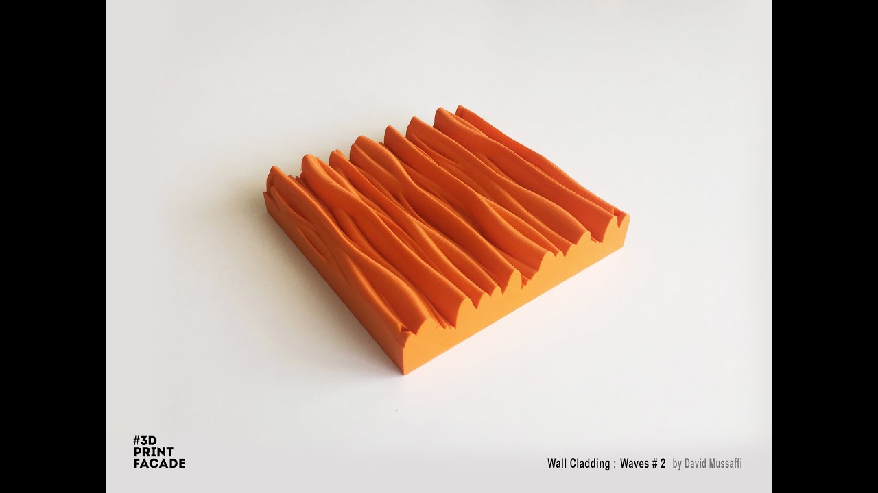 Wall Cladding - Waves # 2 (3D printed) - YouTube