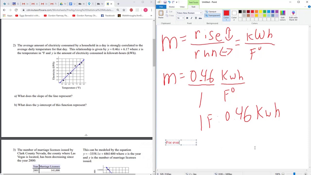 Math 8 Statistics Trend lines and Analytics - YouTube
