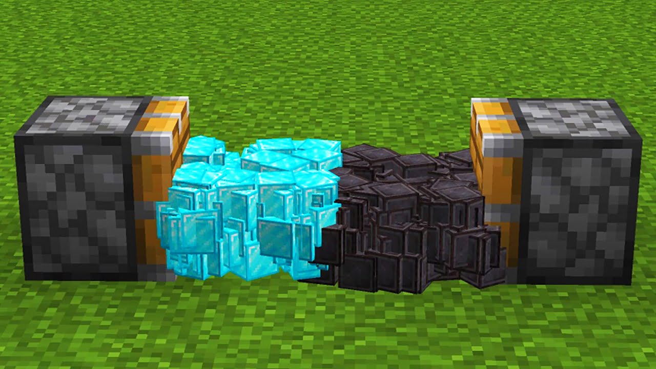 netherite blocks + diamond blocks = ??? - YouTube