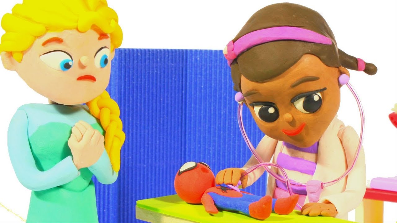 SUPERHERO BABIES TAKE THEIR TOY TO THE TOY DOCTOR Superhero Babies Play ...