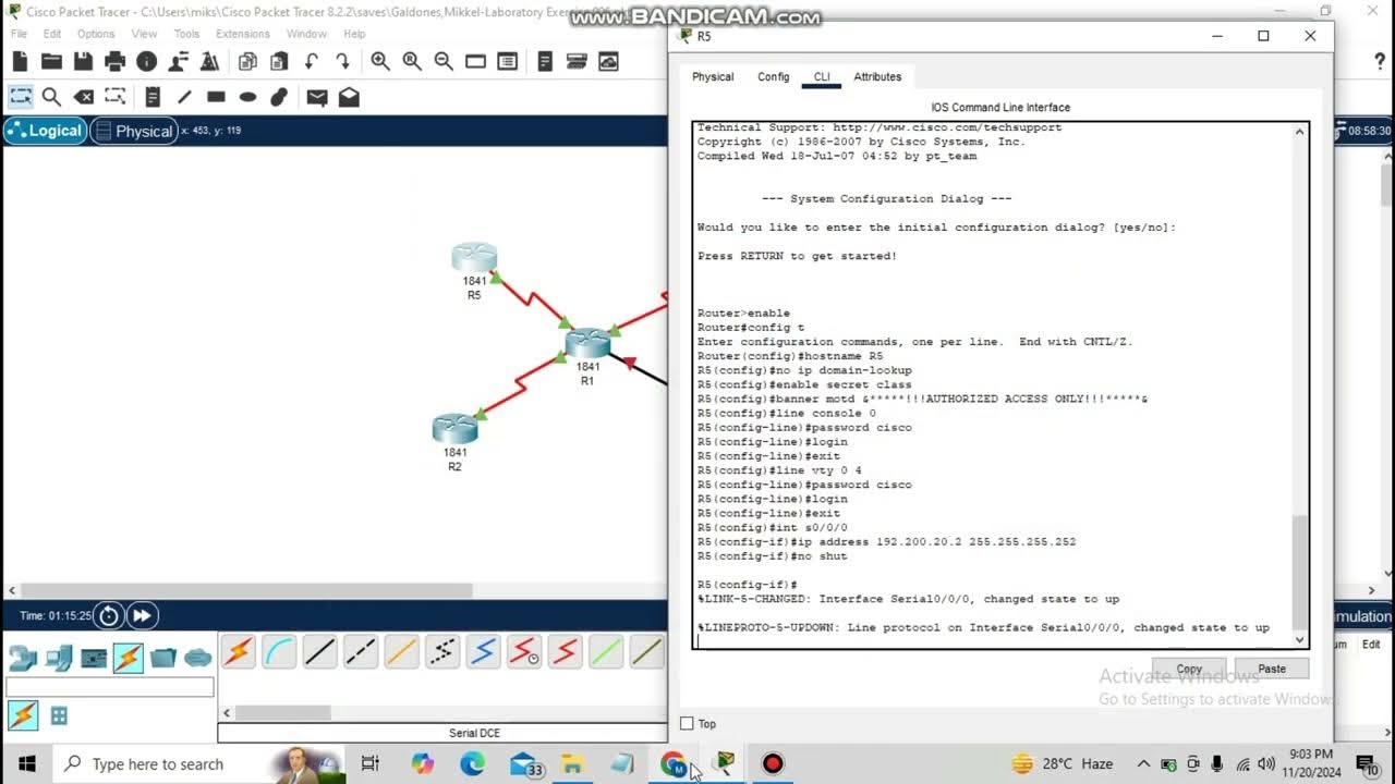 Configuring EIGRP in Cisco Packet Tracer - Lab Ex 006 - IT6223 - Data Comms and Networking 2 ...