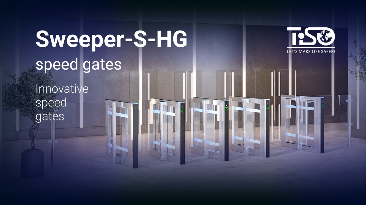 Speed gate SWEEPER-S-HG by TiSO. Innovative speed gates - YouTube