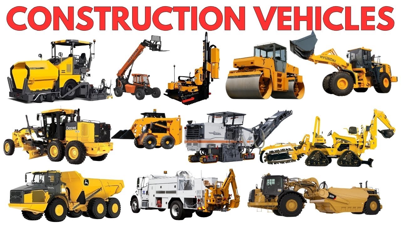 Construction Vehicles | Learn Types of Construction Machines | Learn ...
