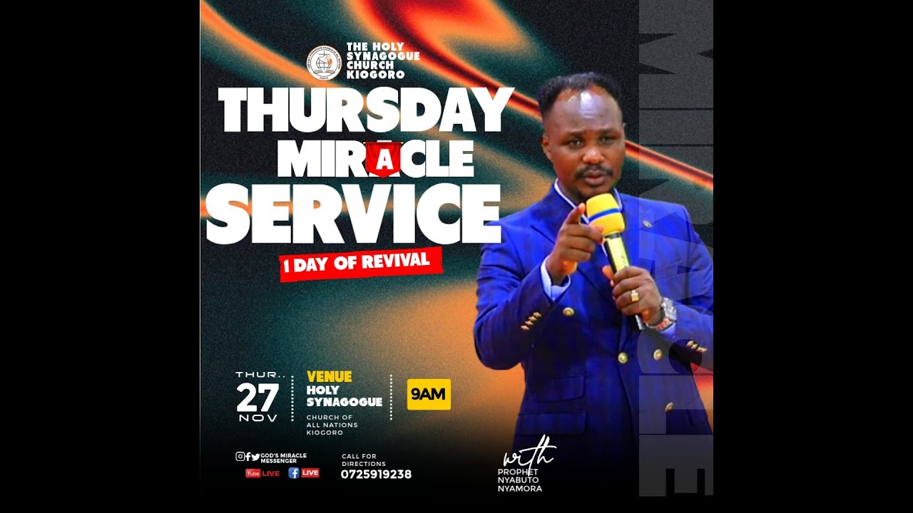 THURSDAY MIRACLE SERVICE 27TH NOVEMBER 2025 #film #miracle #gospelmusic ...