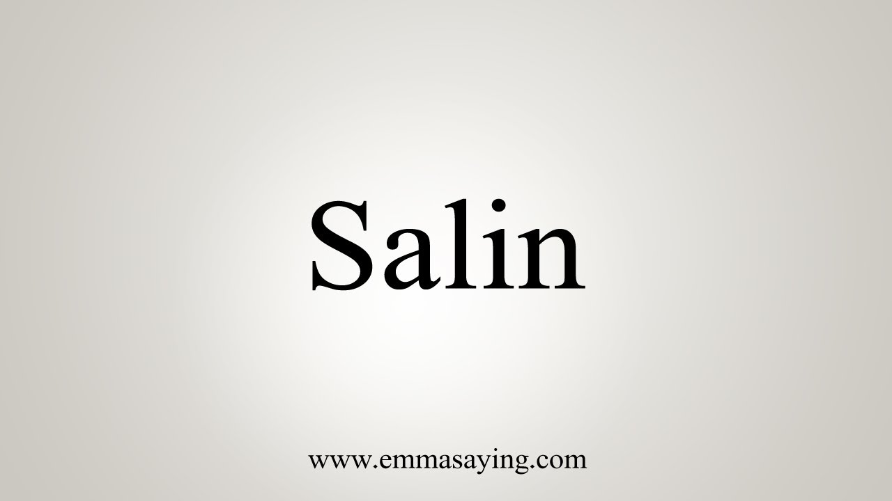 How To Say Salin - YouTube