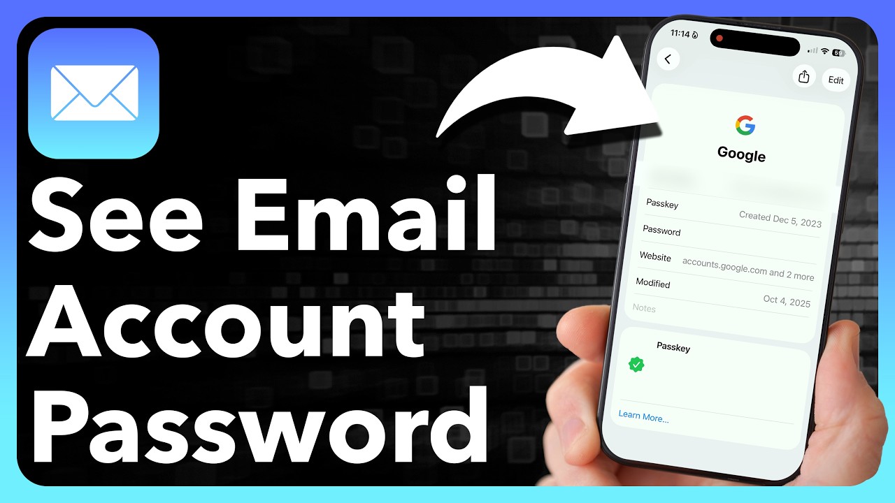 How To See Email Account Password - YouTube