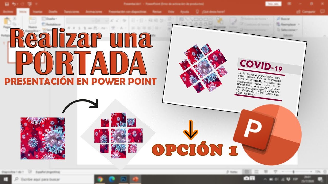 PORTADA EN POWER POINT (Ejemplo 1) - YouTube