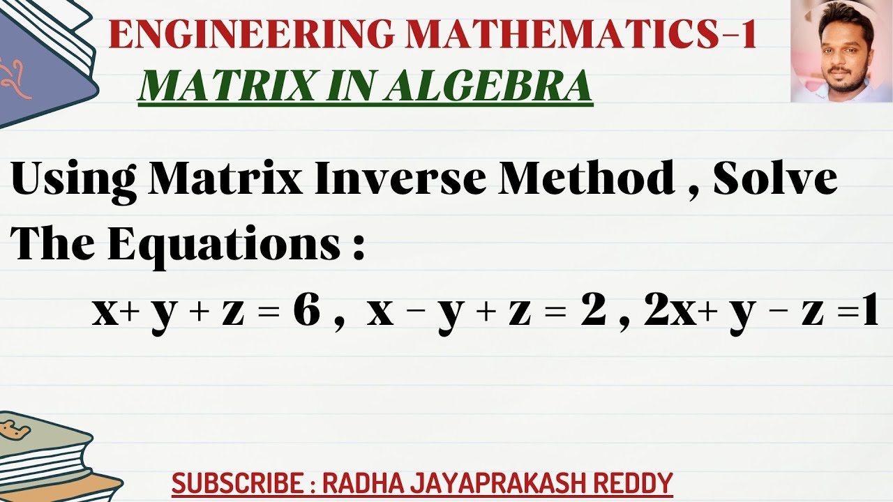 MATRIX IN ALGEBRA || ENGINEERING MATHEMATICS -1 || PROBLEMS ...