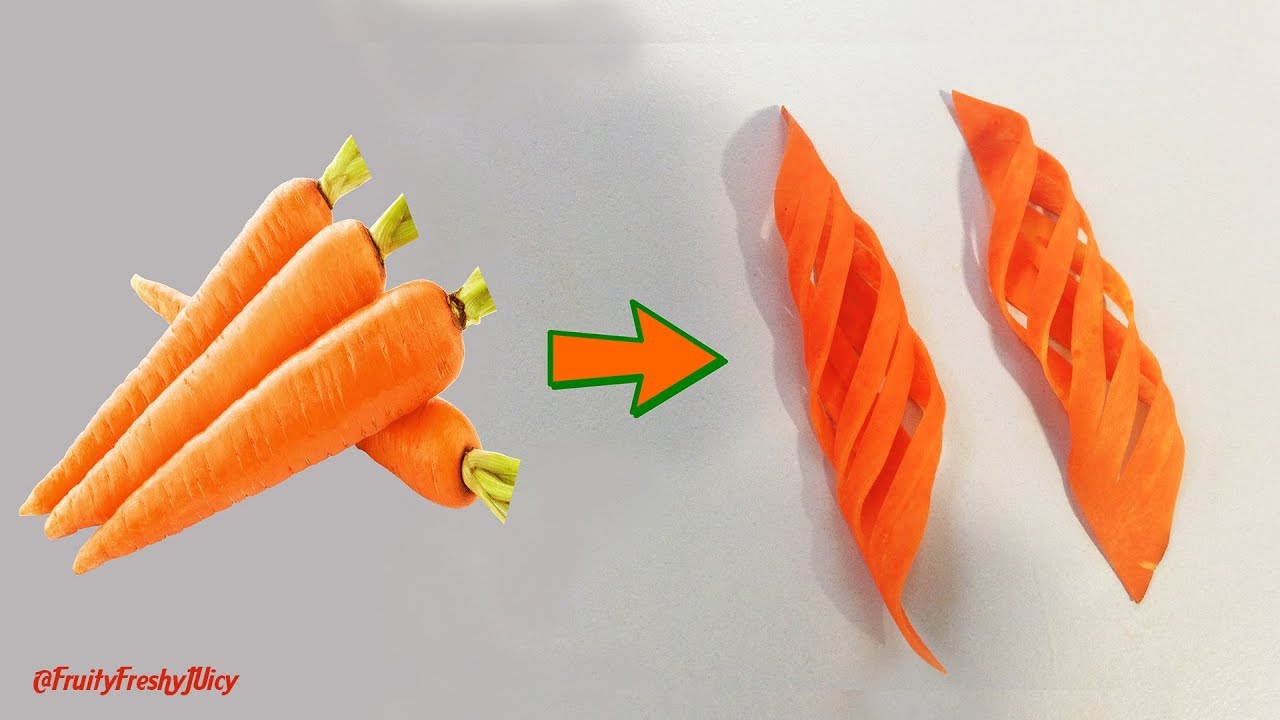 From Carrot To Beautiful Garnish – DIY of Carrot Rose Flower & Leaves ...