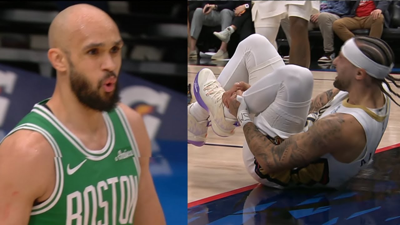 Derrick White YELLS AT Jose Alvarado "WHAAT! GET UP! What u doing ...
