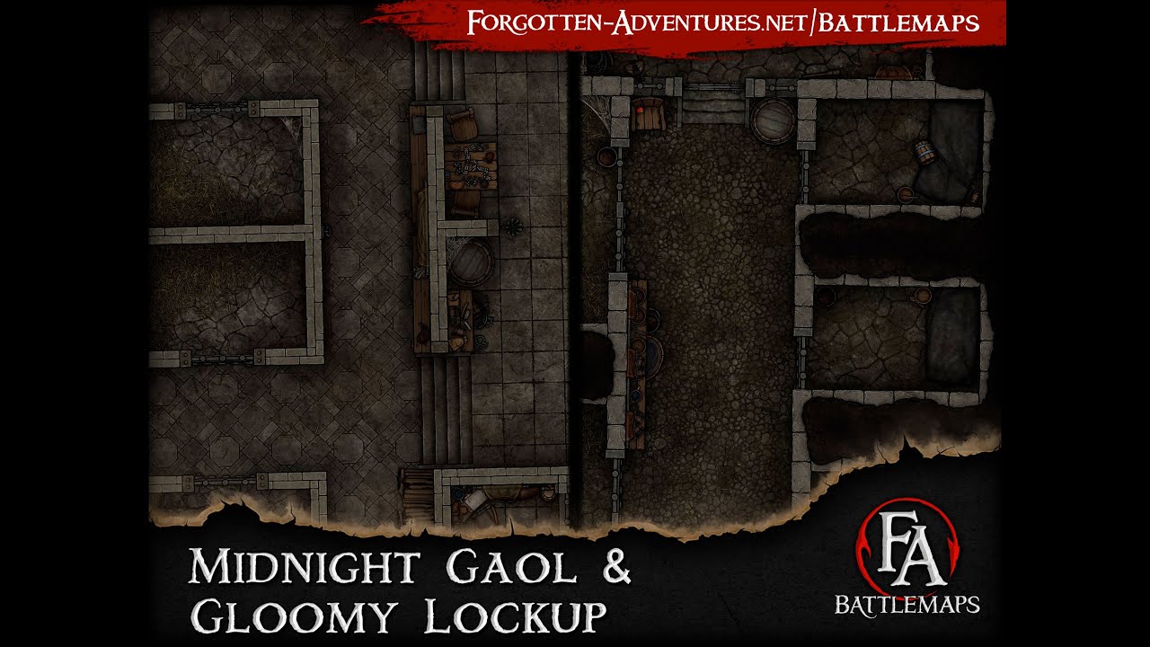 Midnight Gaol [21x20] & Gloomy Lockup [33x16] - Foundry VTT Preview ...