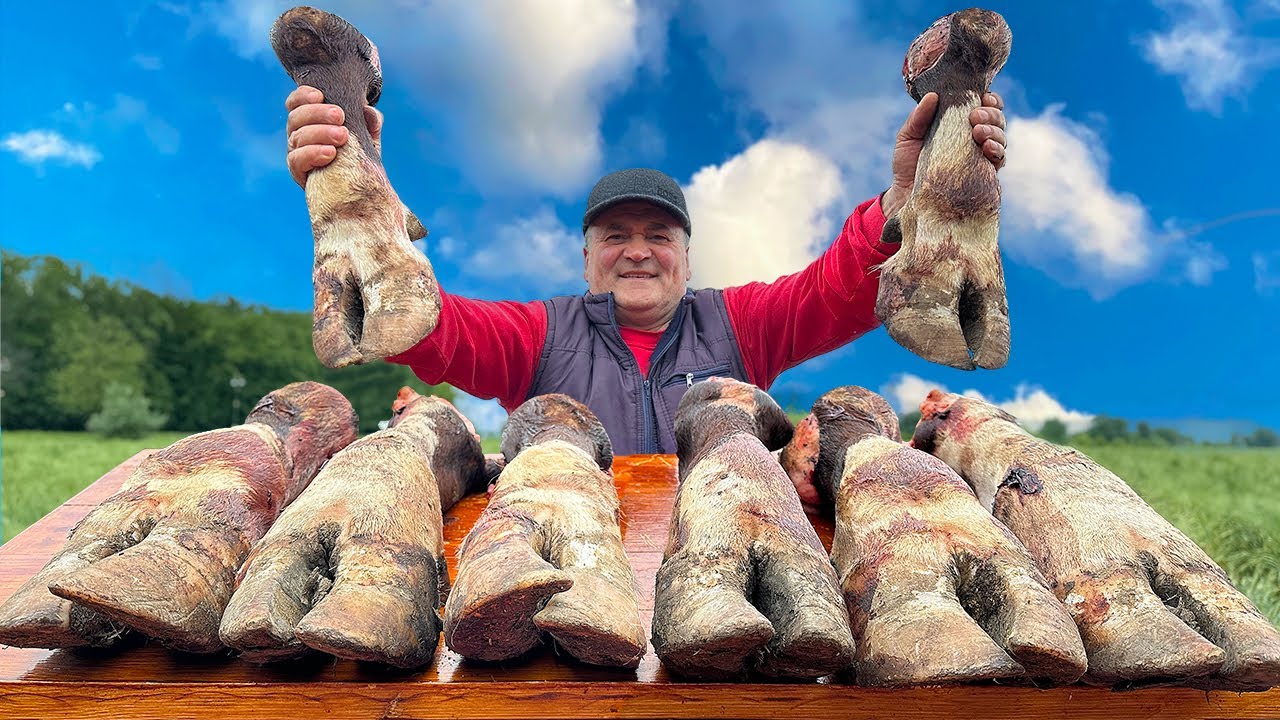 Cooking Giant BEEF HOOVES for Life-Saving Broth: Indispensable Dish for ...
