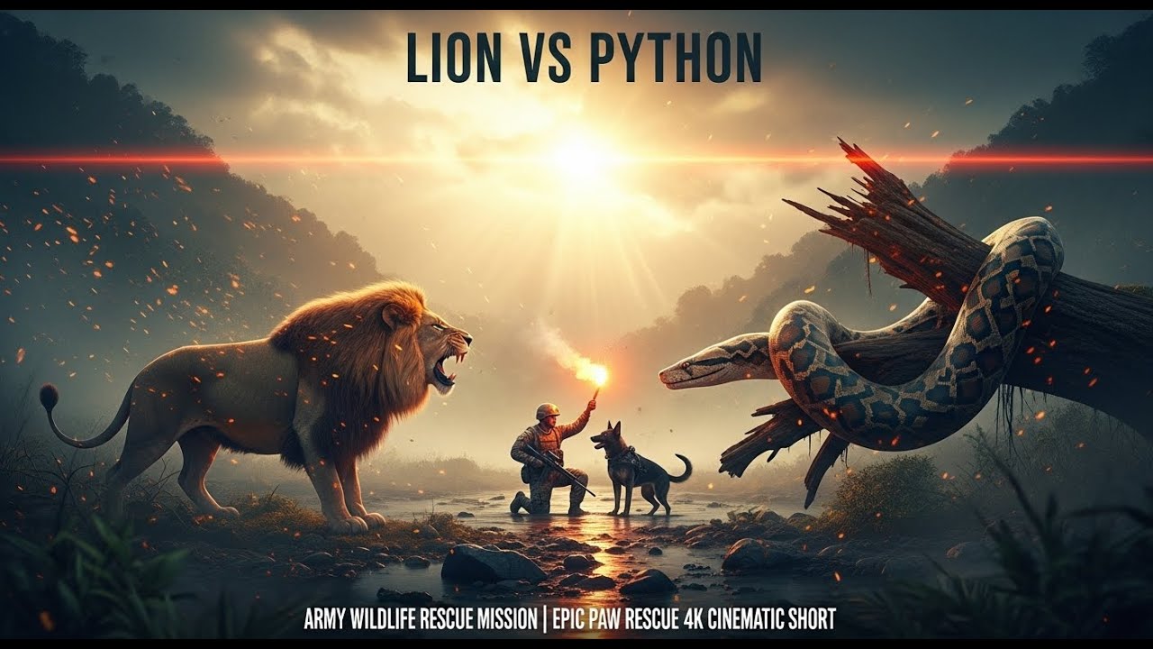 Lion vs Python: Army Wildlife Rescue Mission | Epic Paw Rescue - YouTube