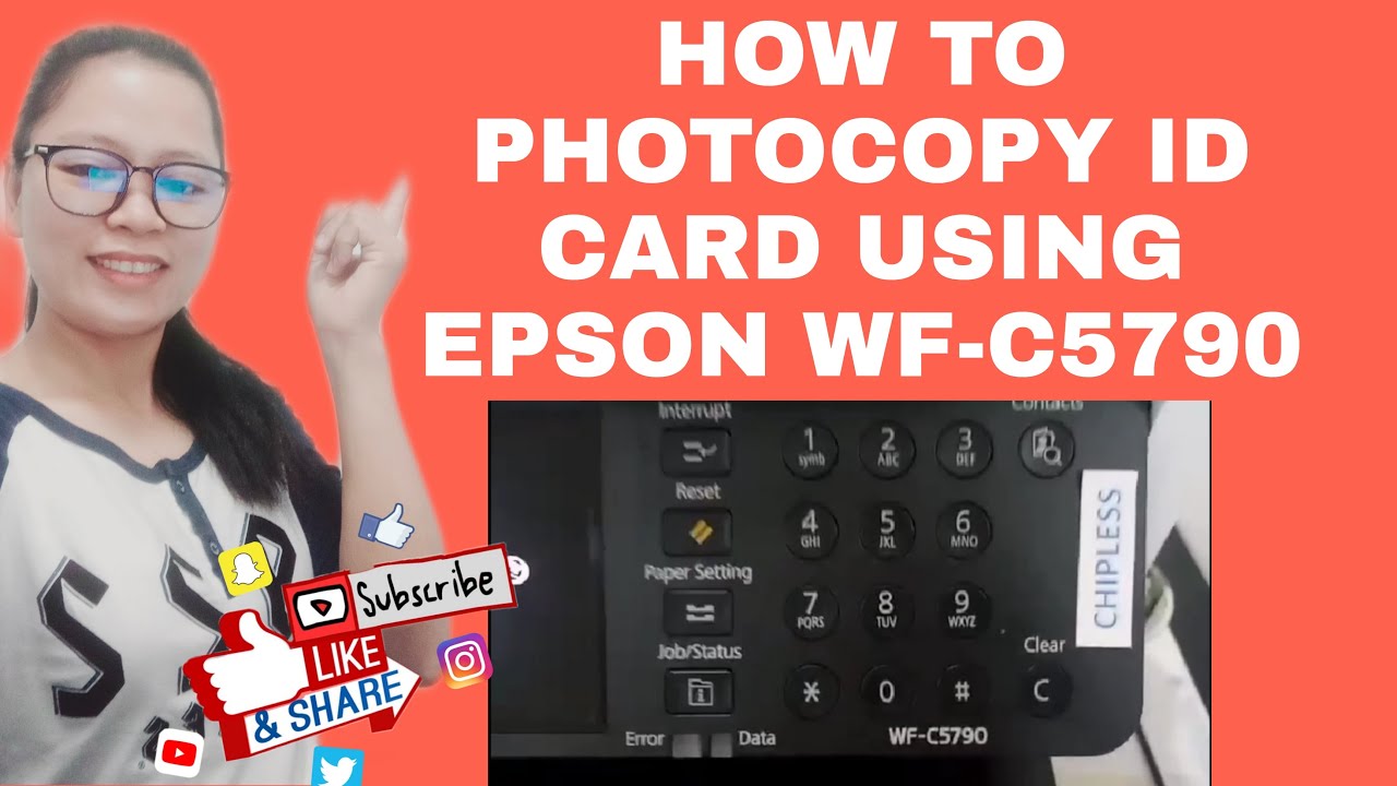 HOW TO PHOTOCOPY ID CARD USING EPSON WF-C5790 I AM Llames - YouTube