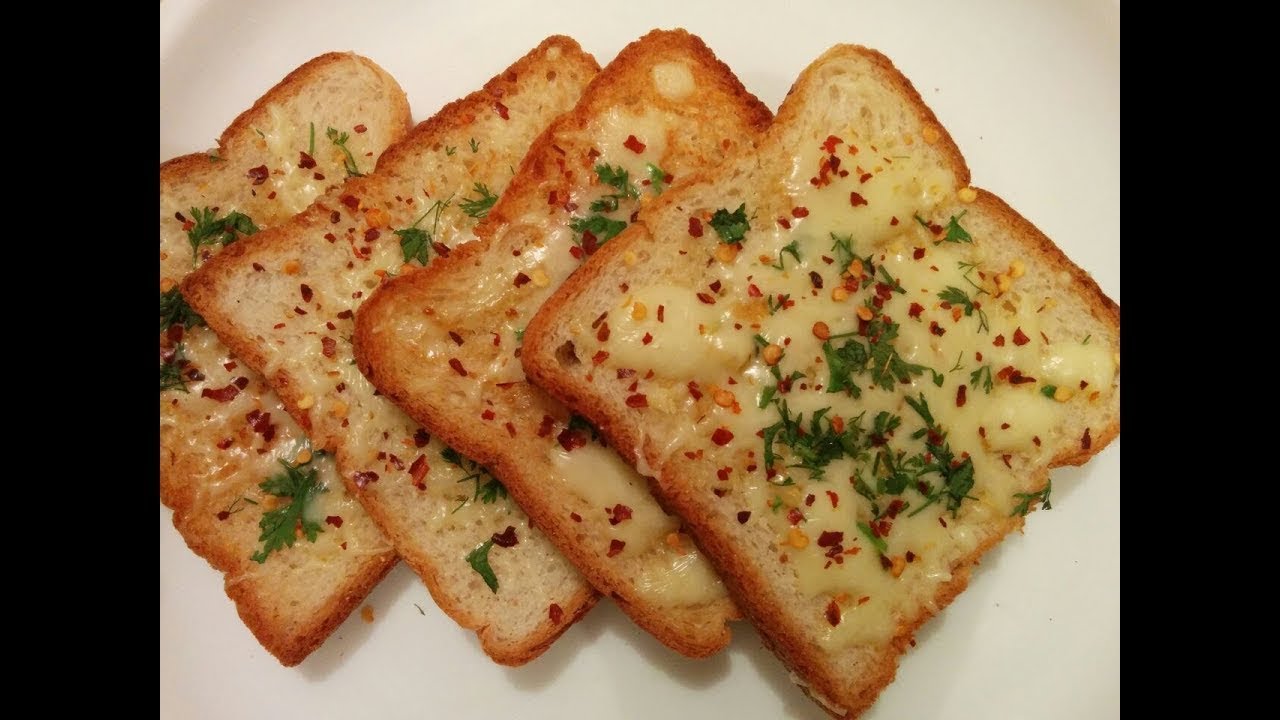 दो मिनट में नाश्ता तैयार कीजिये Health Food ! How to make Garlic Bread ...